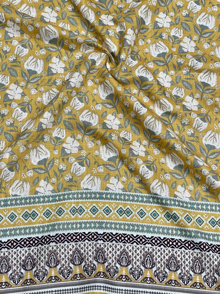 LINEN BORDER DESIGN – The Wardrobe Fabrics